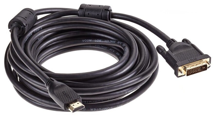 Кабель HDMI AM/DVI(24+1)M, 7.5м, CU, 1080P@60Hz, 2F, VCOM