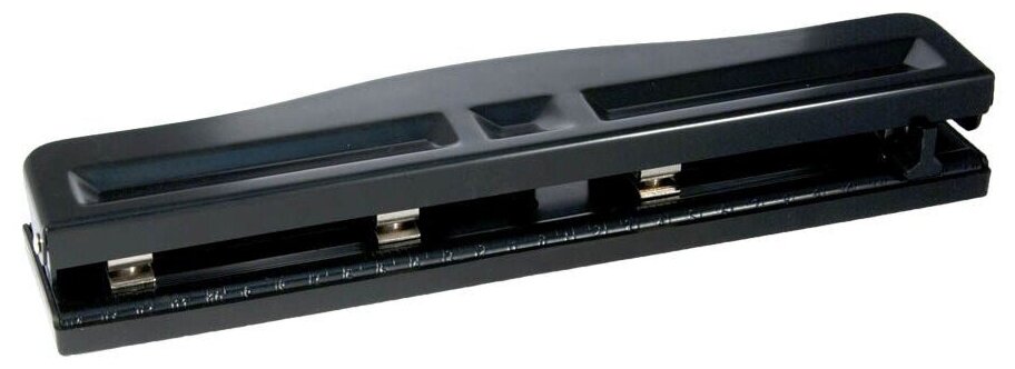 Дырокол Silwerhof 392035-02 макс:12лист. металл черный отв:4