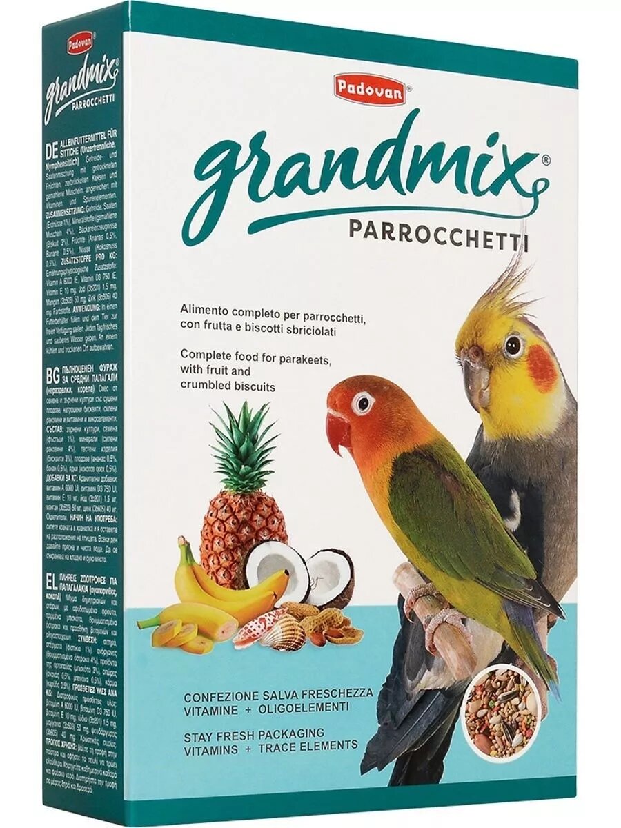 Корм для средних попугаев Padovan GrandMix Parrocchetti 400 гр