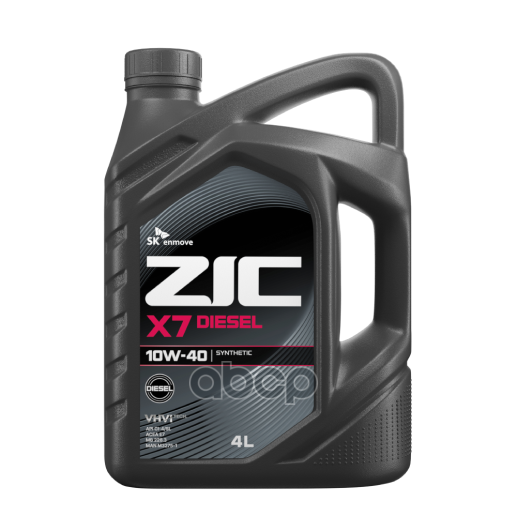 ZIC Масло моторное ZIC X7 Diesel 10W-40, 4л, синт, CI-4 /SL, E7, MB-228.3