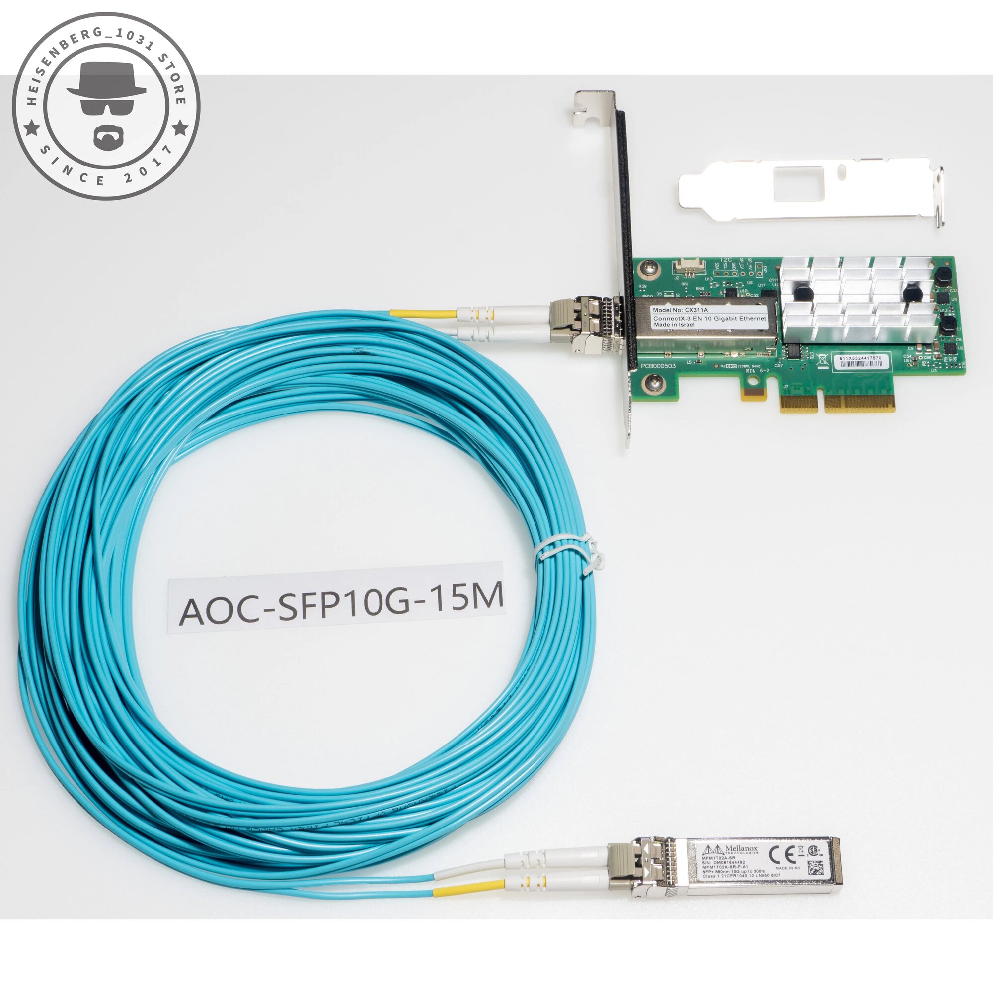 Мellanox CX3-Pro 10Гбит/с сетевая карта PCIe3.0 SFP+ MCX311A-XCAT AOC 15m