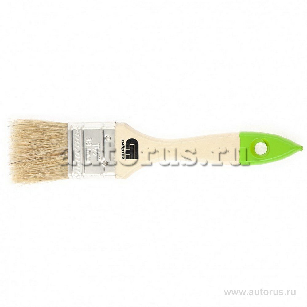 Кисть плоская 36 мм, натуральная щетина, деревянная ручка сибртех 82262
