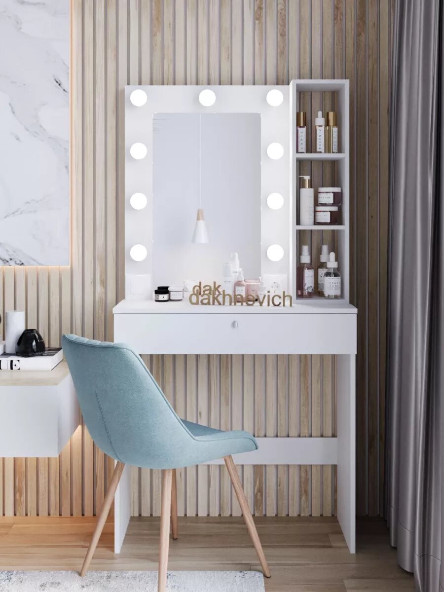 Туалетный столик с зеркалом и подсветкой
