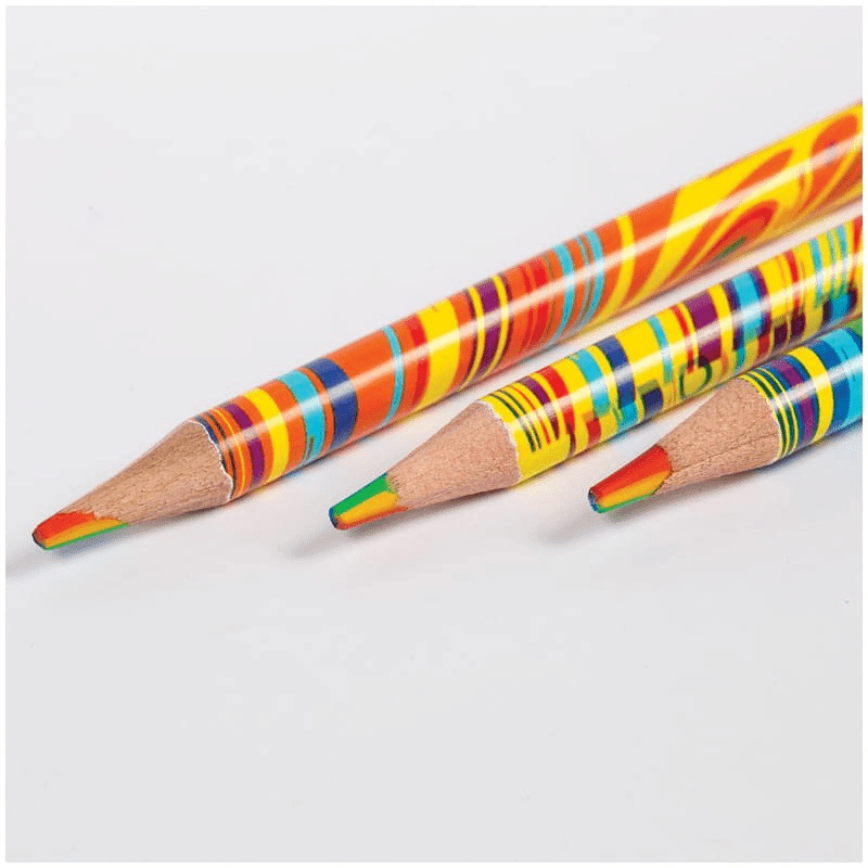 Мульти-Пульти Карандаш "Енот и радуга" с многоцветным грифелем, кругл, заточен, ассорти