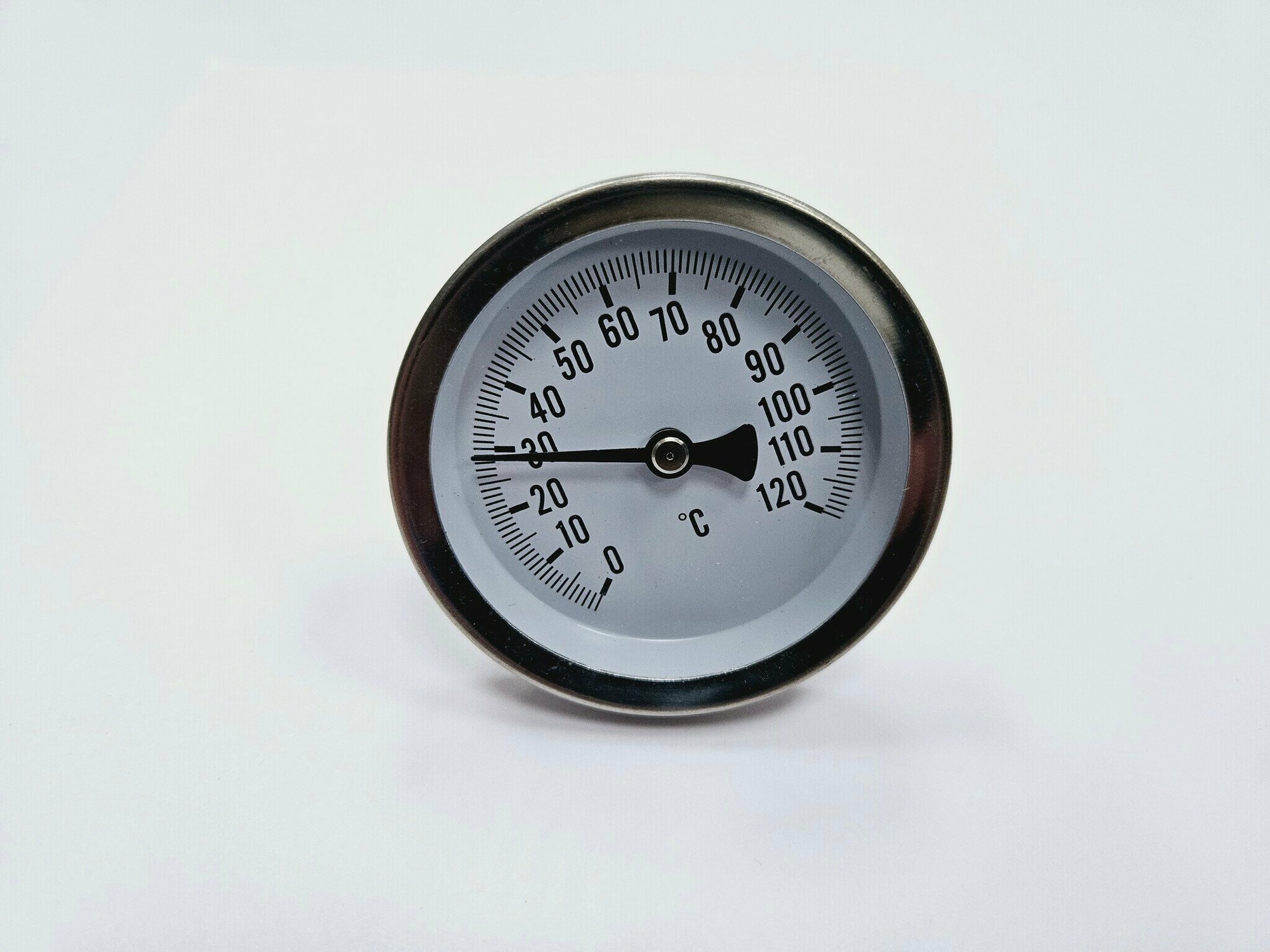 Термометр биметаллический с колбой (D63мм, L55мм, G1/2", 0-120град.)