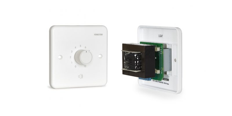 AT-1000B Аттенюатор с трансформатором 8 Ом, макс. 100 Вт. 10 позиций и выкл.