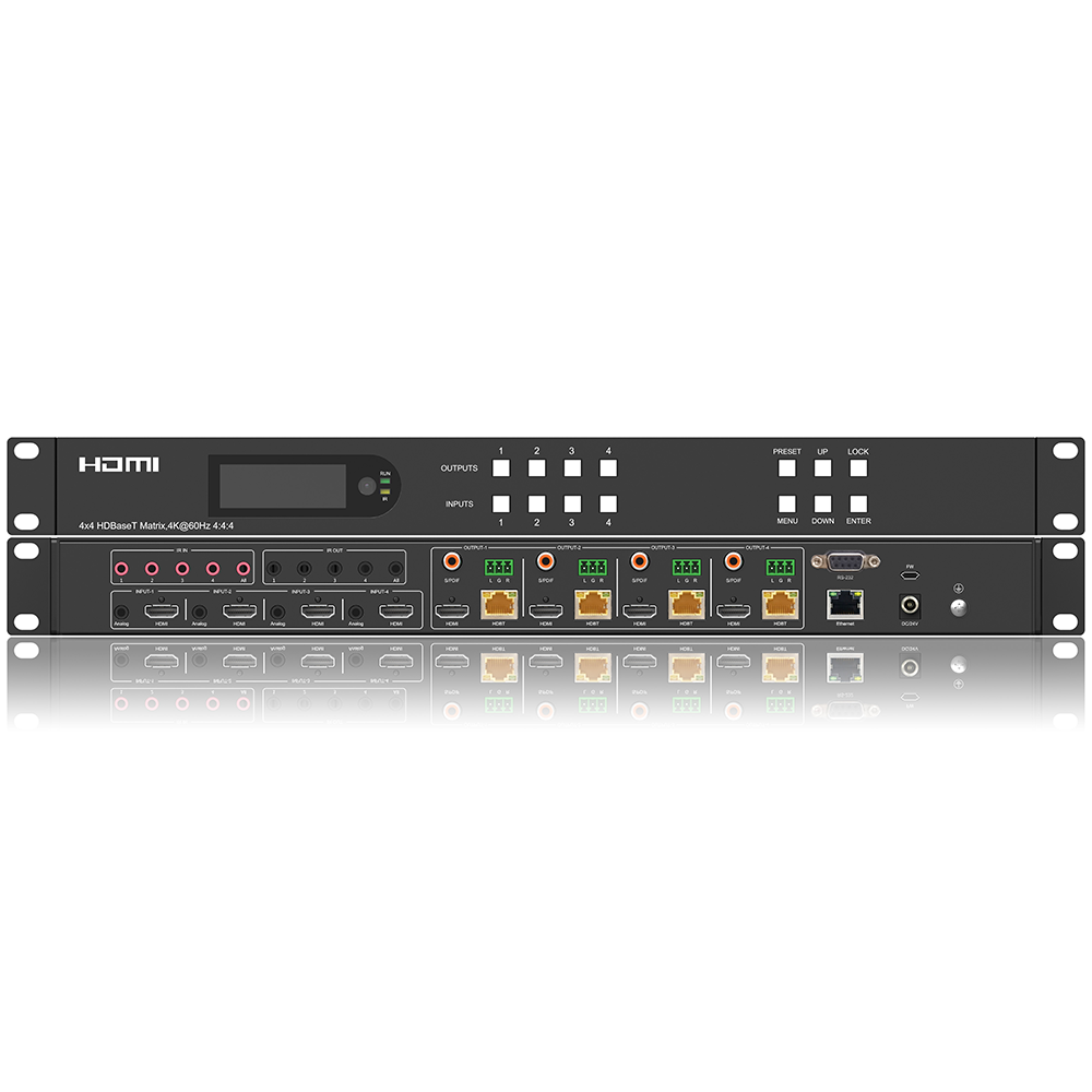 Матричный коммутатор Foxun 4×4 HDBaseT SX-MX07C