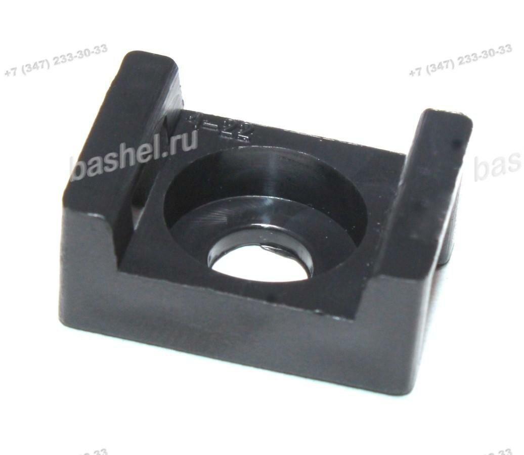 Площадка под хомут-стяжку усиленная ЗУБР ПХС-У, 16 x 23 мм, нейлон, чёрная,