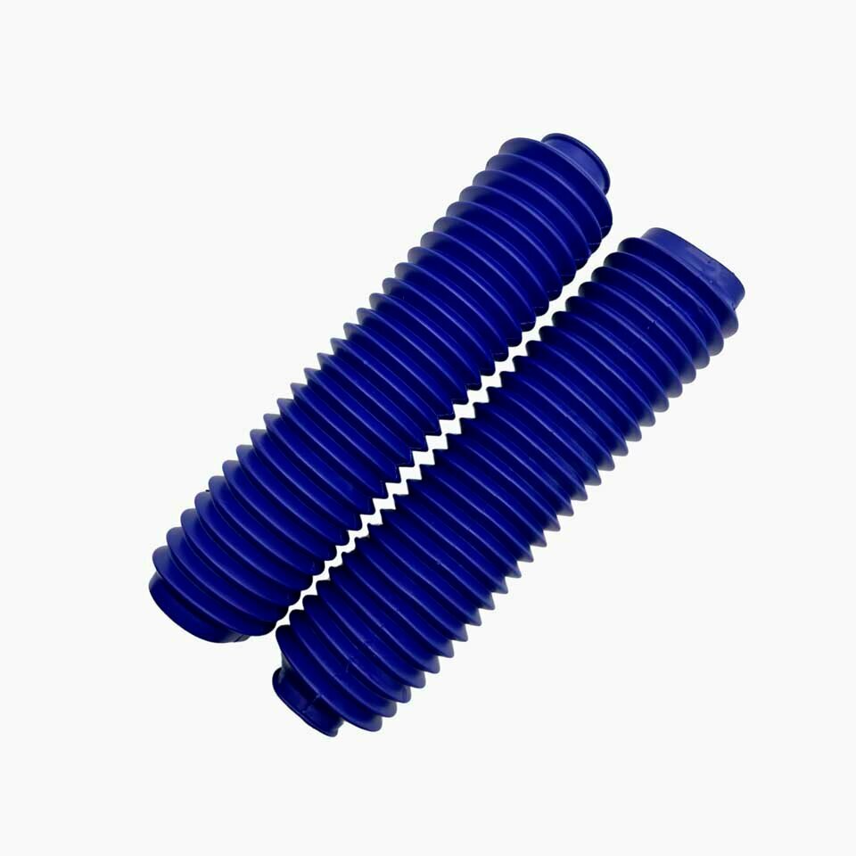 Гофры передней вилки на мотоцикл кроссовый Motoland, Racer, Yamaha синие