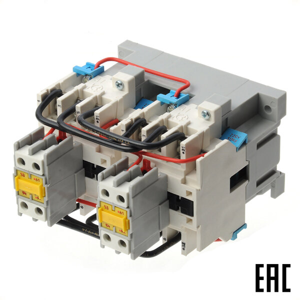 Пускатель магнитный ПМ12-025501 220В 25А 2з+4р реверсивный IP00 без реле кзэа