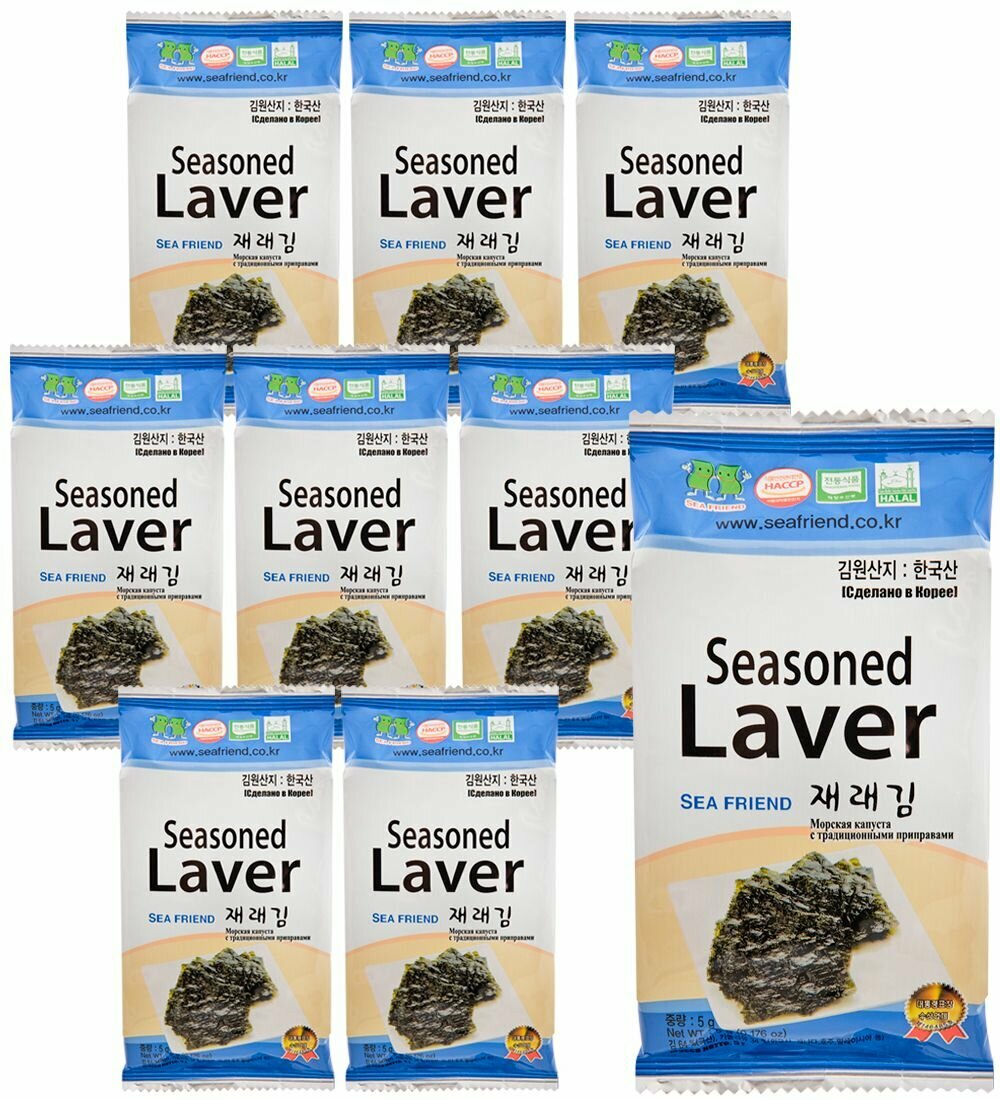 Морская капуста суш. обжар. 'Морской друг' 9шт х 5г, Корея