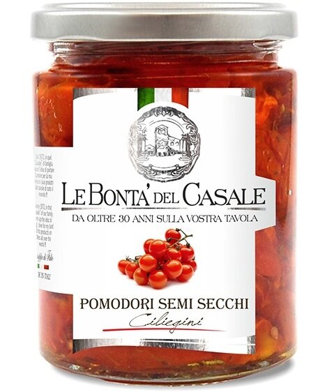 Помидорчики LE BONTA' DEL CASALE полувяленные "Черри" /стекло/ 314мл