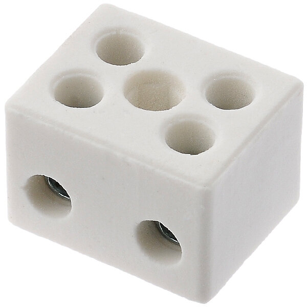Клеммник керамический 6 кв. мм 2 пары контактов винтовой 1000 град. С PK 6-2 1070004 ONKA (4 шт. в комплекте)