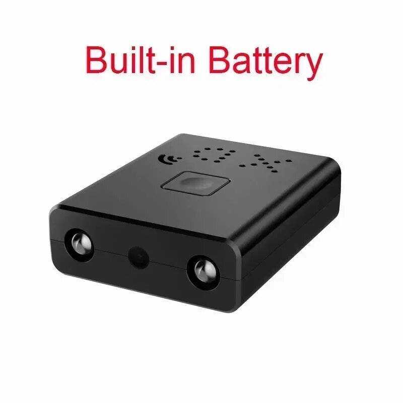 Наименьшая мини-камера WIFI 1080P HD с встроенной батарейкой IP удаленного мониторинга камкордеров с ИК ночным видением камера для тела невидимая камера-шпион с встроенной батарейкой
