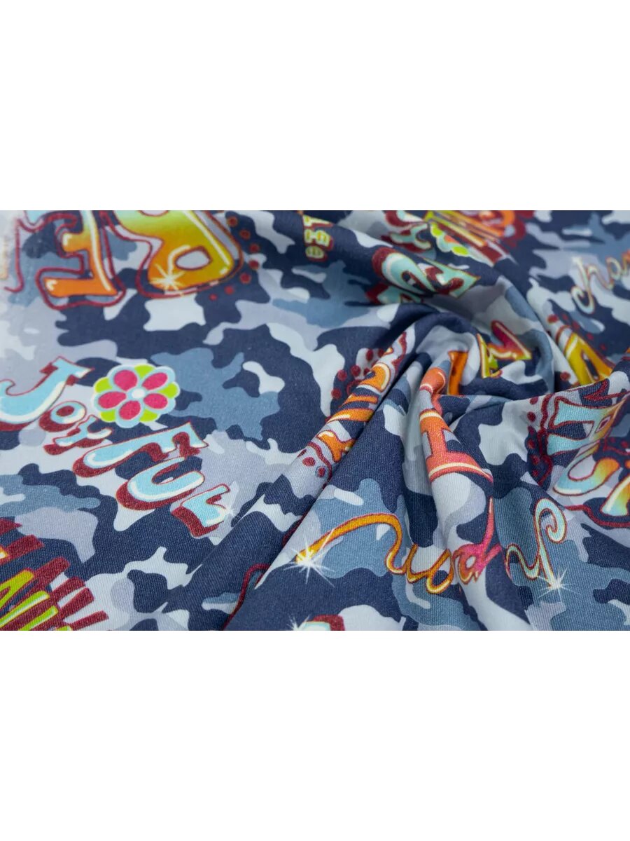 Джинс летний, камуфляж с надписями