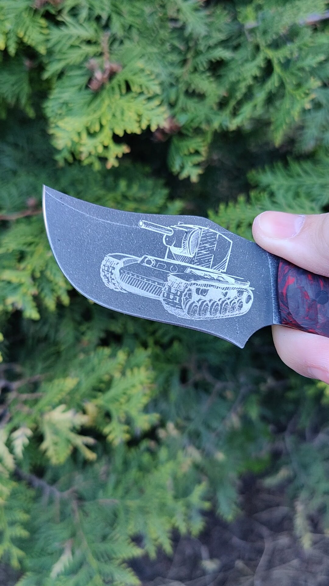 Нож от Lizard Knife "Танк КВ-2"