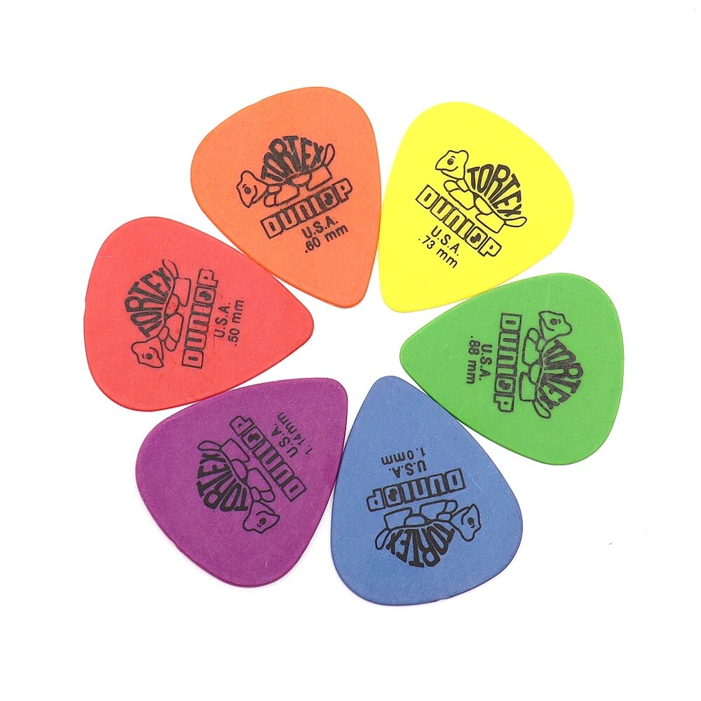 Медиаторы Dunlop, 10 шт, 6 толщин