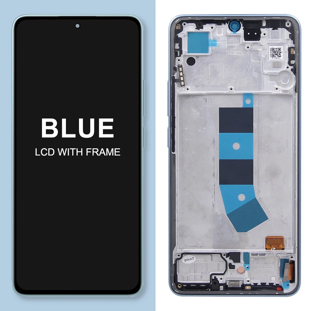 6,67 'для Xiaomi Redmi Note 13 4G протестировано для Redmi Note 13 23129RAA4G ЖК-дисплей, сменный преобразователь сенсорного экрана в сборе Blue With Frame