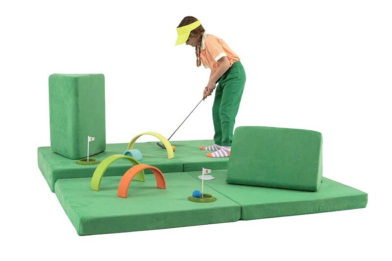 Детский диван-трансформер Playdivan Mint с тремя треугольными и мягкими подушками