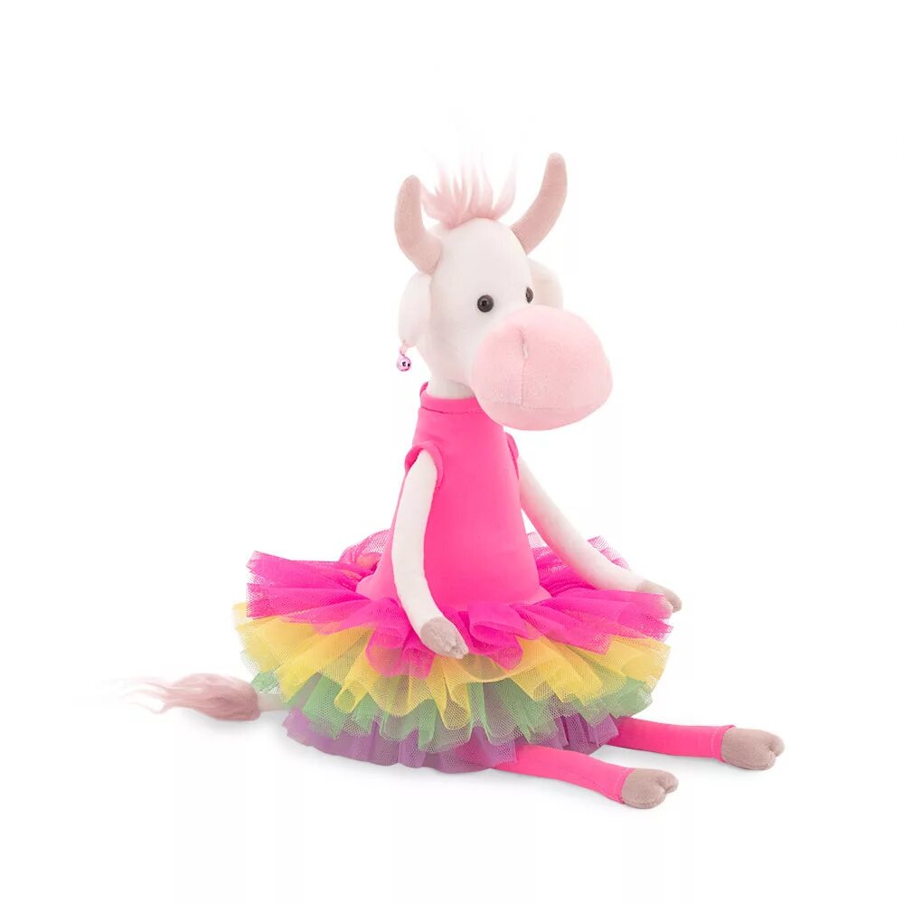 Мягкая игрушка "Коровка Фитоняша" Orange Toys 2124/25, текстиль/пластик, 25см, от 3 лет