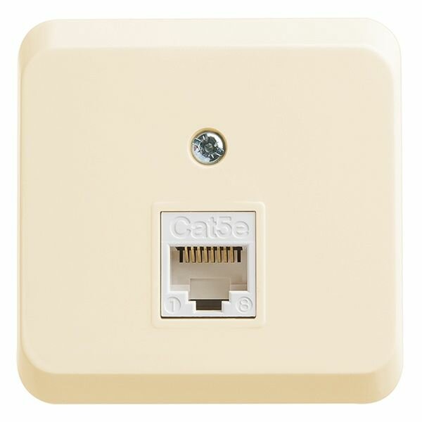 Розетка компьютерная RJ45 кат.5E Этюд кремовый