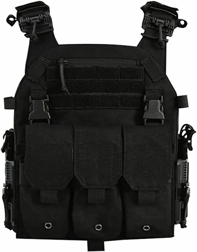 Тактический бронежилет с защитой корпуса из нейлона 1000D, регулируемый по размеру, с подсумками для магазинов, Multicam, Black, Ranger Green