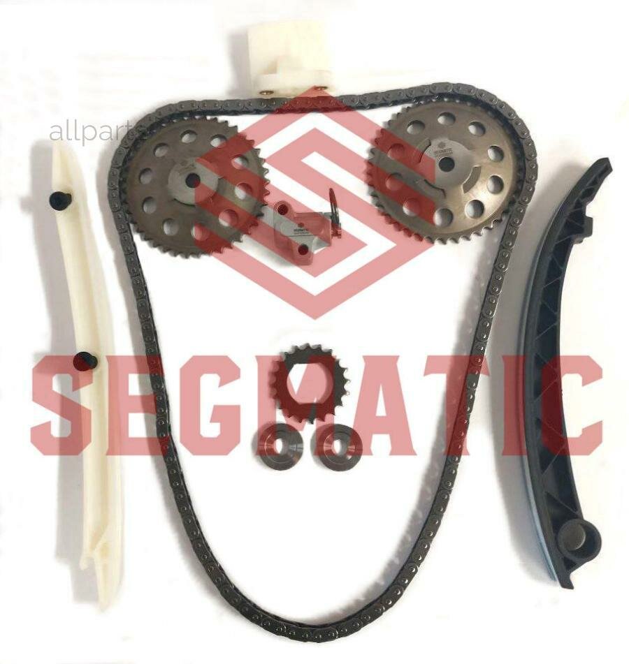 SEGMATIC SGPS8038 Комплект цепи ГРМ (Цепь-1, Нат-1, Усп-3, Шест-2, Прокл-1): Opel Astra 1.0i-1.4i Z10XE/X12XE/Z14XE 96>