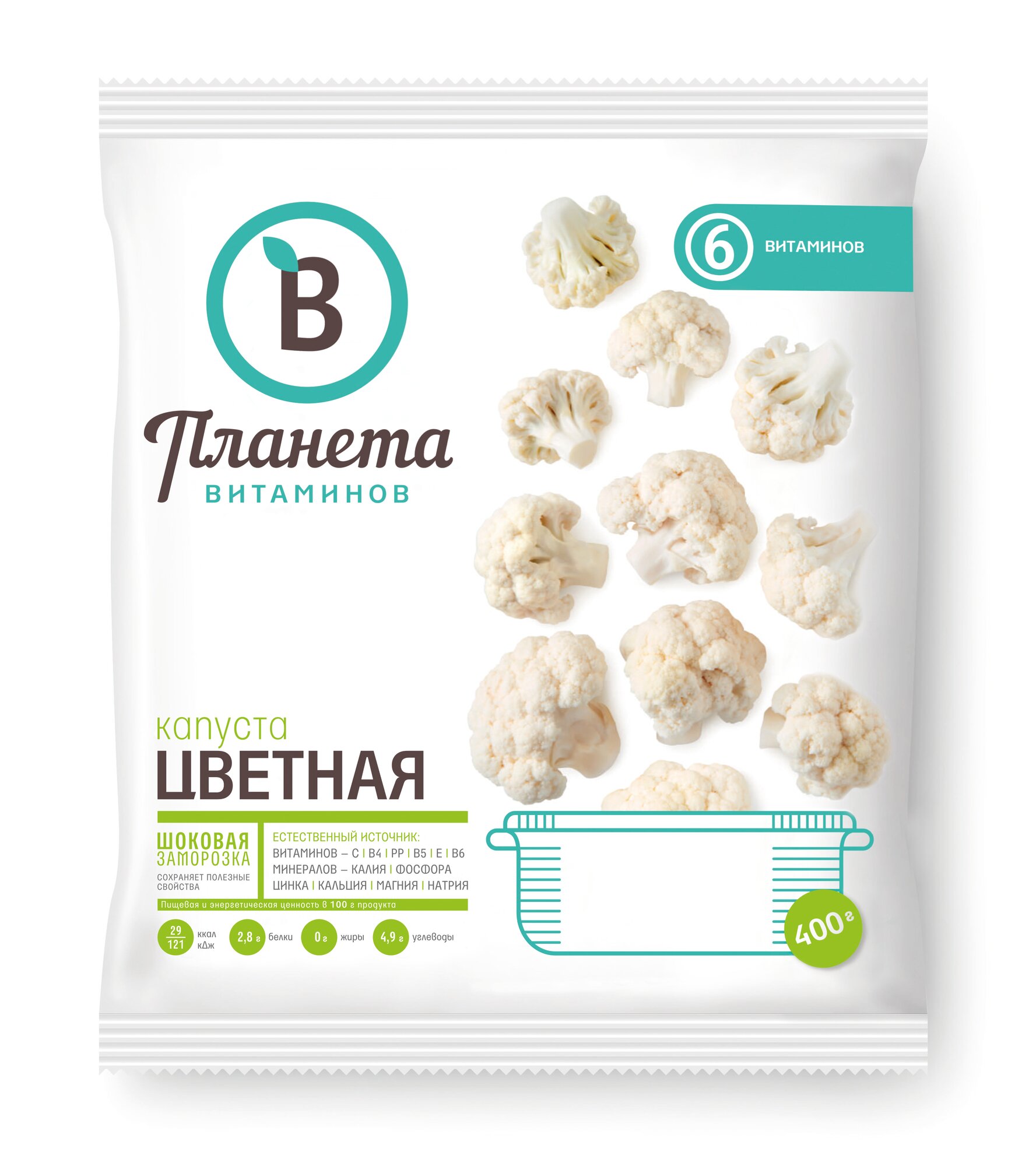 Капуста цветная 400 гр. Планета Витаминов