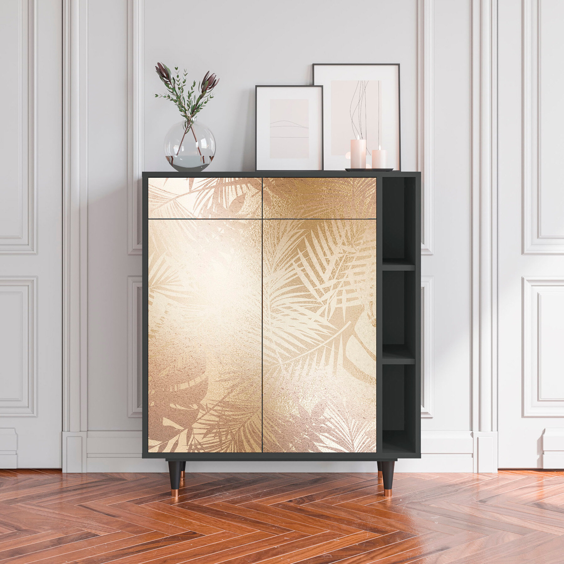 Комод - STORYZ - BS6 Plant of the Dessert, Размер - 94 x 110 x 41 см, Цвет корпуса - , Антрацит