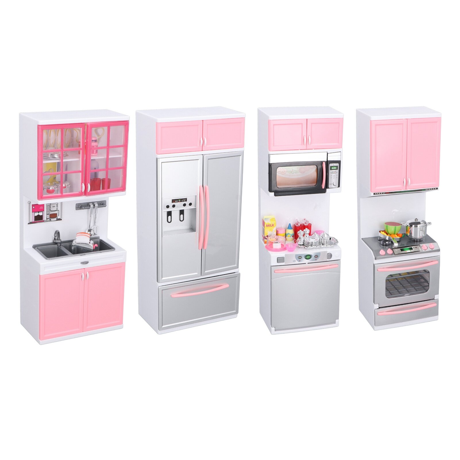 Кухонный игровой набор для малышей для дома, детские игровые кухонные игрушки, пластиковая имитация, многофункциональный игровой набор с аксессуарами, безопасный и простой в уходе, для детей 3-6 лет