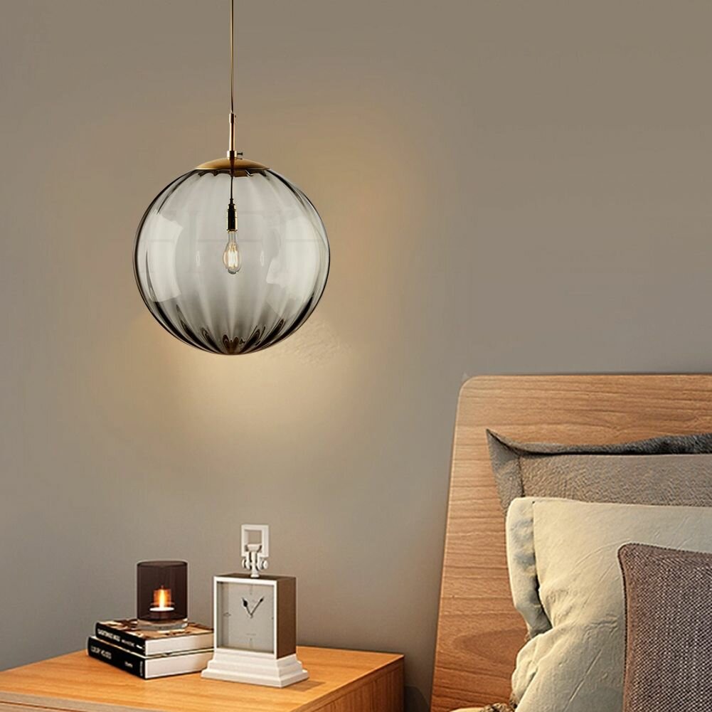 Стеклянная люстра, круглый шар, E14