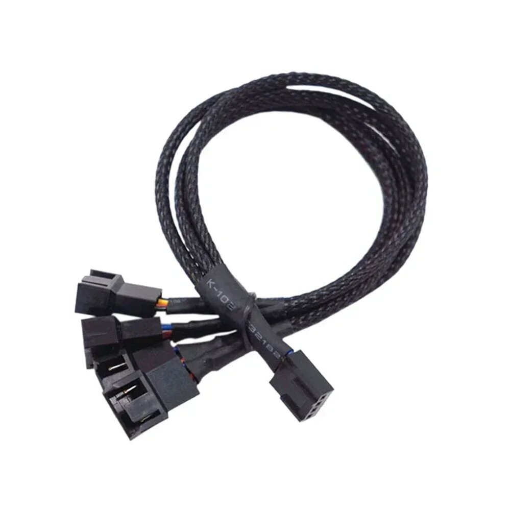 Разветвитель PWM вентилятора 4pin, 1-3, 27 см, черный