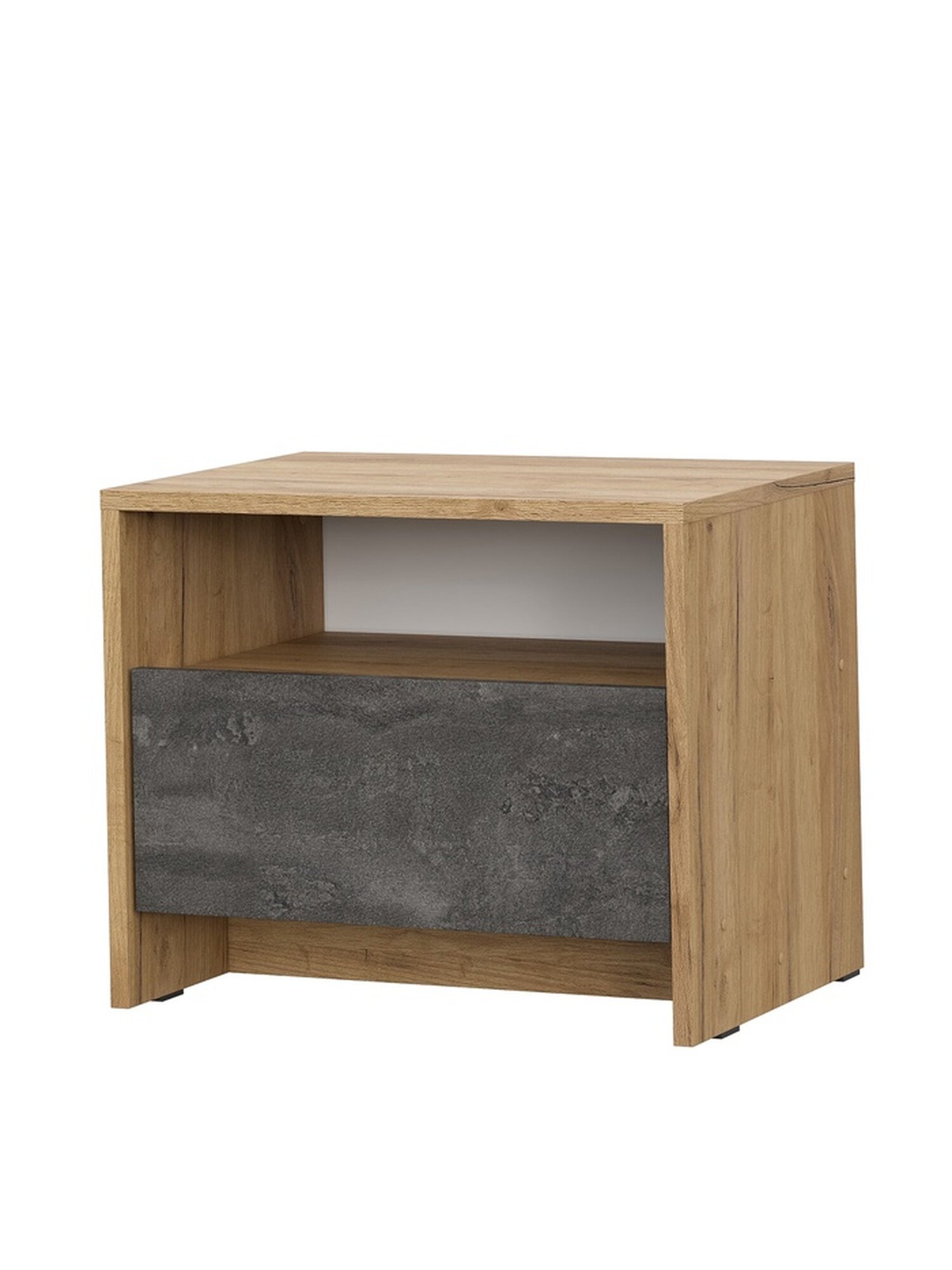 Тумба прикроватная МСП, 501х358х414, Дуб золотой/Камень 10917019