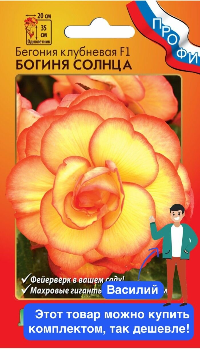 Семена Бегония клубневая F1 Богиня Солнца
