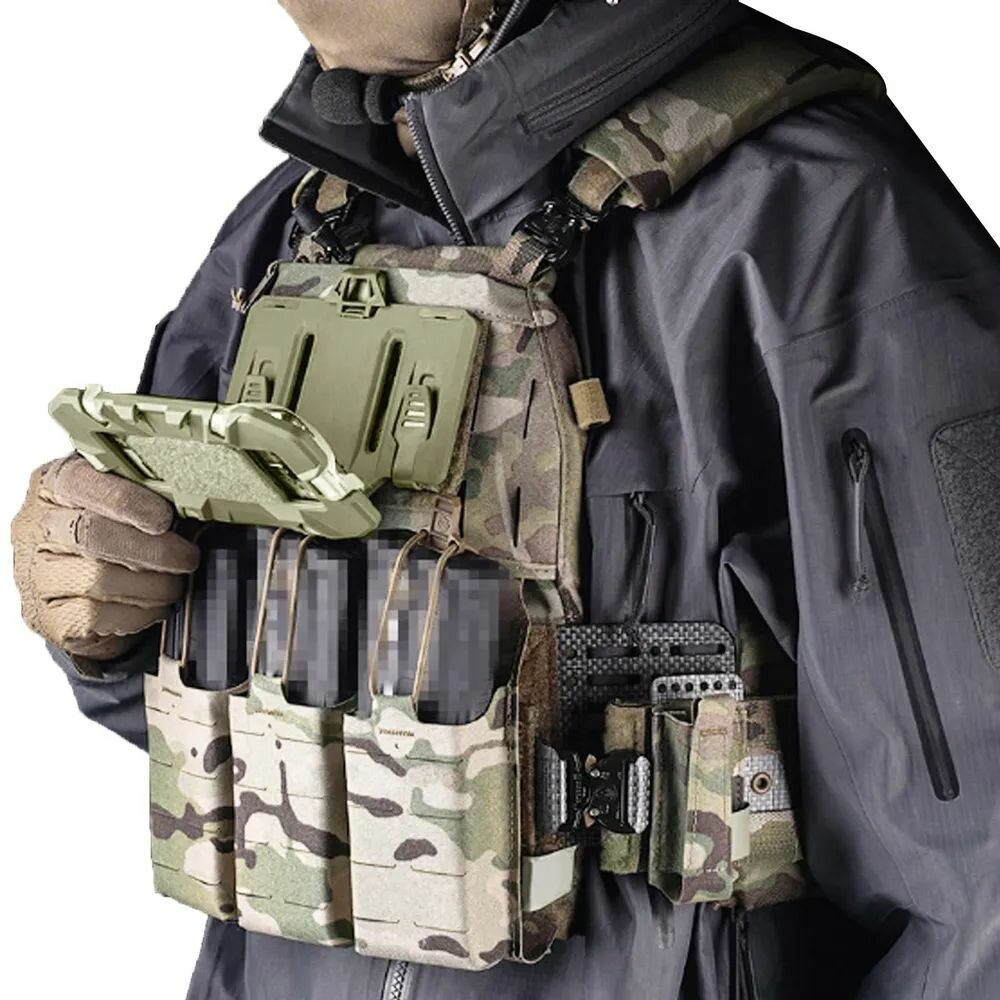 Тактический держатель для мобильного телефона на бронежилет с креплением MOLLE, складная навигационная панель для смартфона, навигационная доска - чехол для телефона на тактический жилет