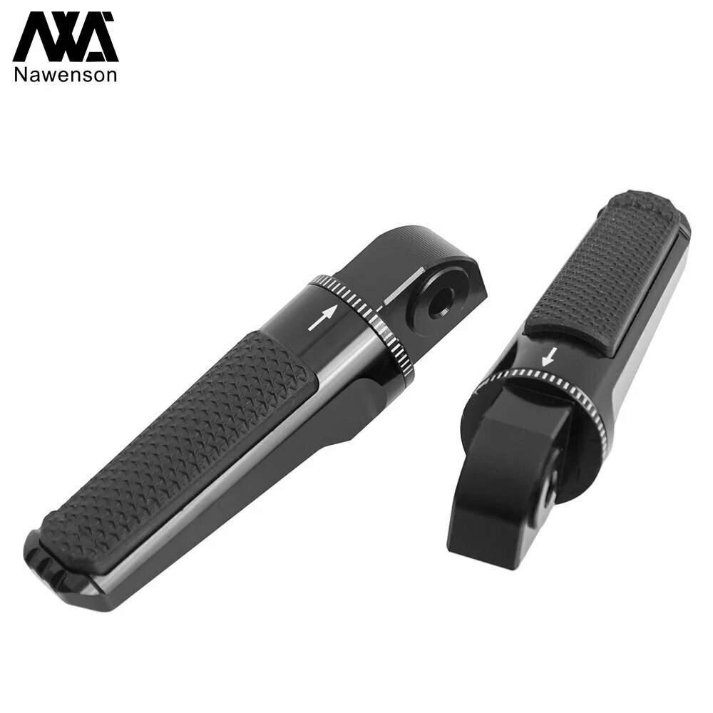 Подножки для мотоцикла, подножки для заднего пассажира, подставка для ног, педали, Черный, Black