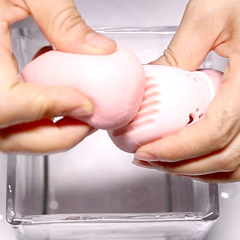 Силиконовый розовый защитный чехол для косметического спонжа, контейнер для хранения