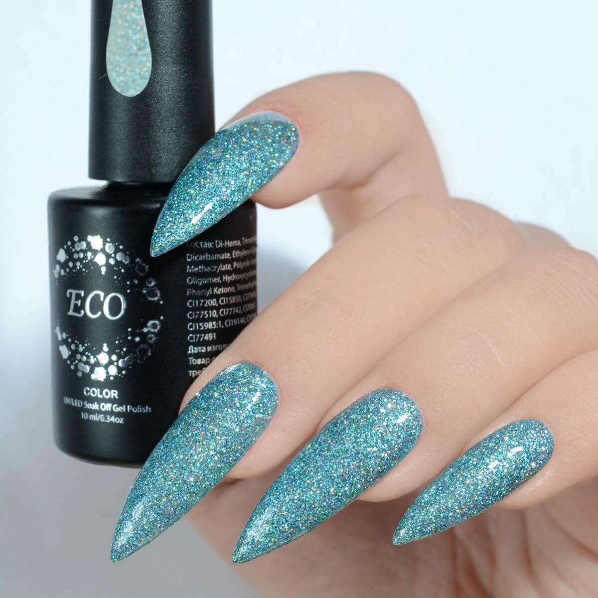 Гель-лак ECO Professional "Голография", №95 Джинсовый, 10 мл, для UV/LED-лампы