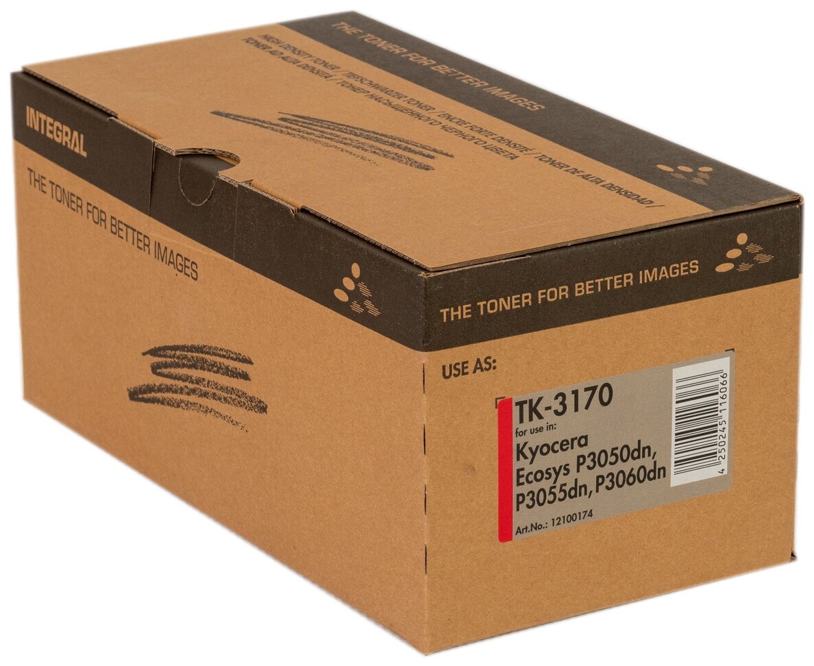 Картридж INTEGRAL TK-3170C (с чипом) для Kyocera P3050dn/P3055dn/P3060dn/P3150dn/P3155dn (15 500 стр.)