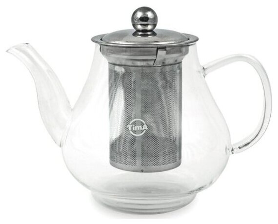 Чайник заварочный стеклянный Tima "каркаде" 1500мл с ситом из нержавеющей стали QXA105-15