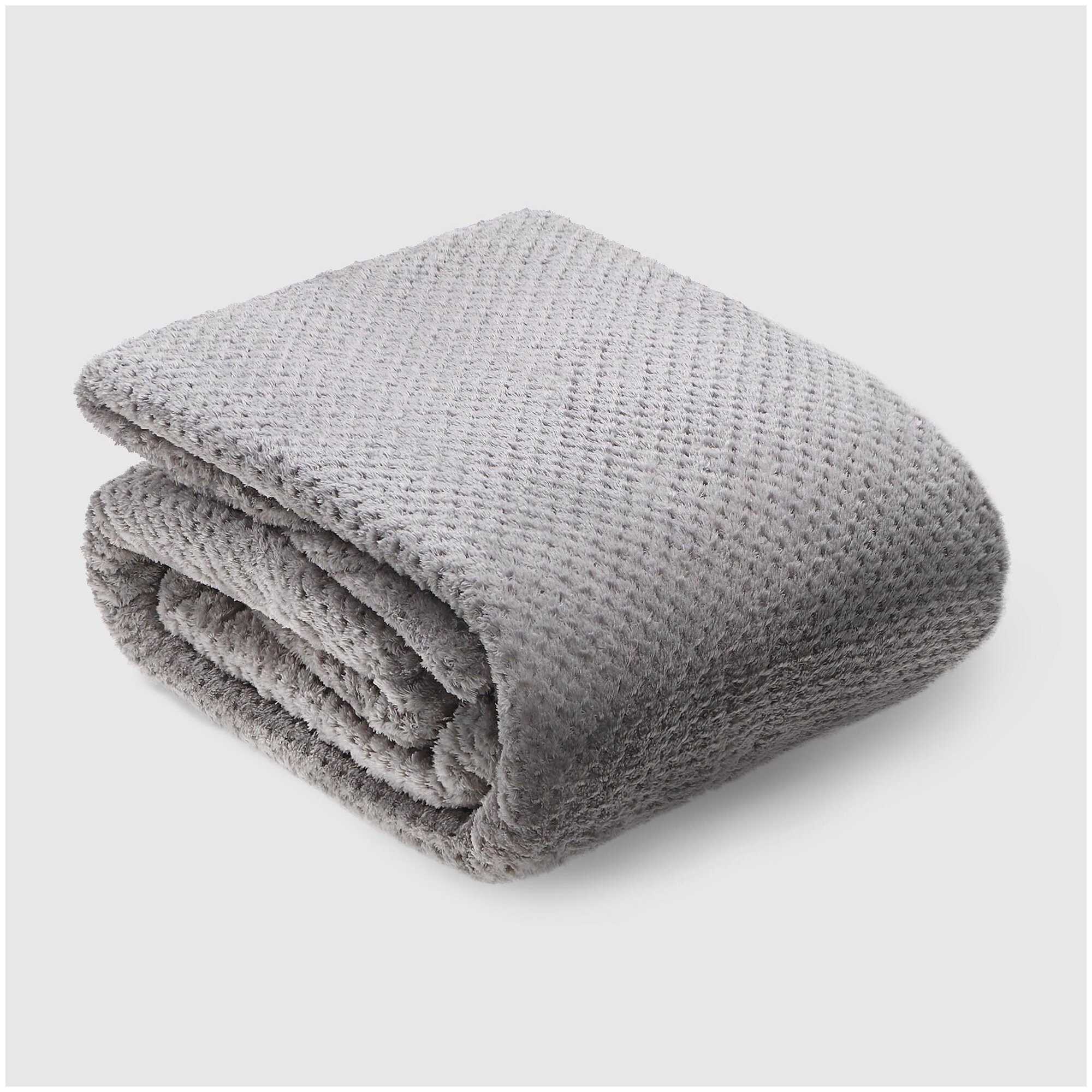 Флисовый плед Hyseas Perforation серый 140х220