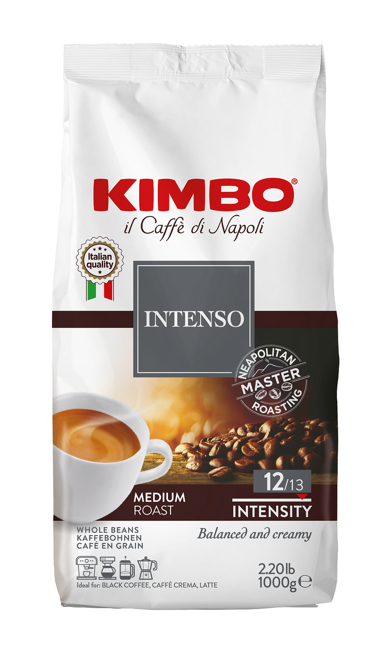 Кофе зерновой KIMBO Aroma Intenso натуральный, 1кг x 5 упаковок