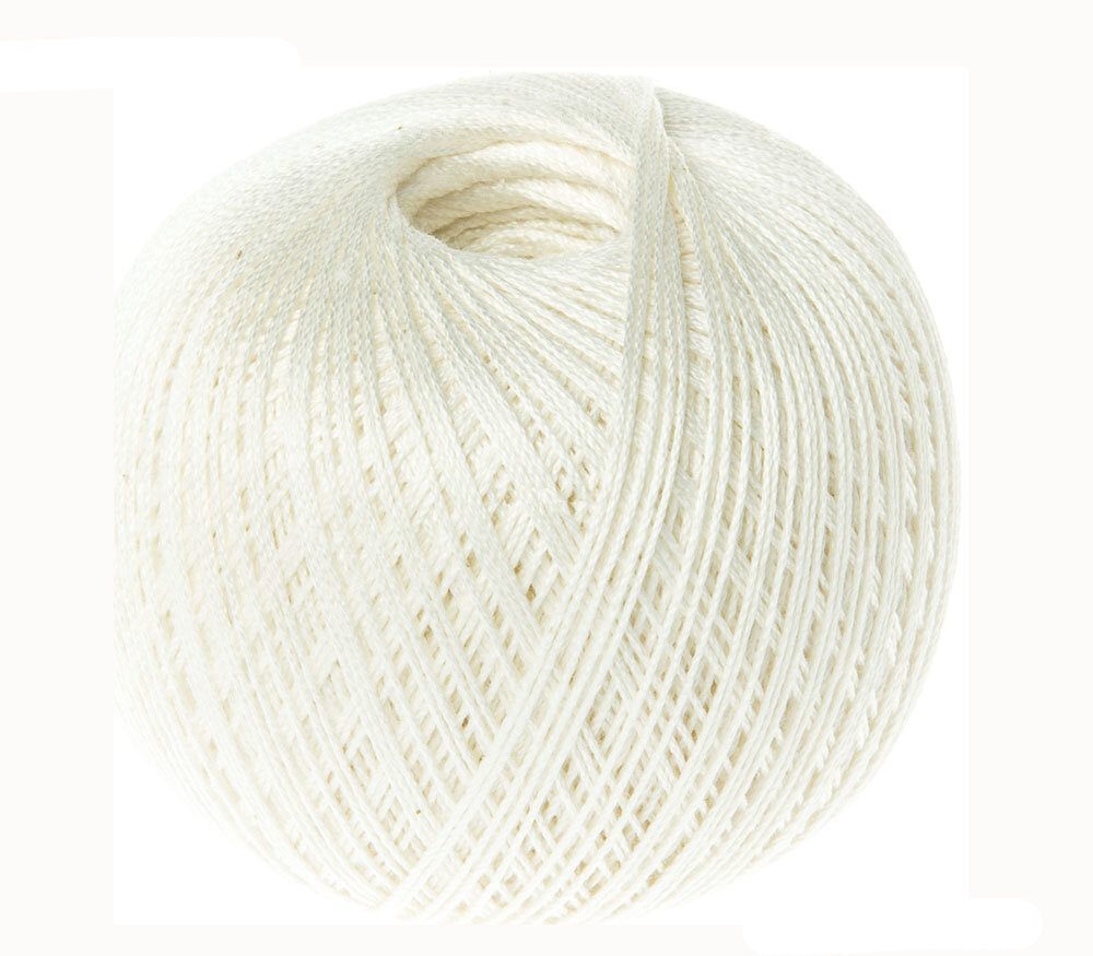 Нитки вязальные ПНК им. Кирова "Роза", 100% хлопок, 6 шт по 50 г, 330 м, цвет 0102, молочный (роза.0102)