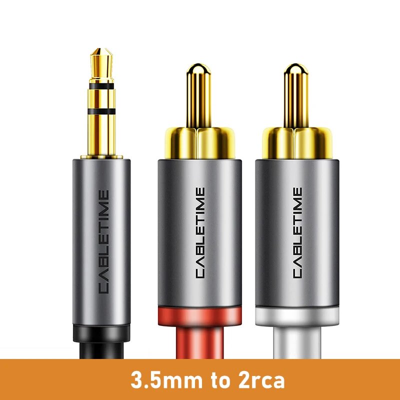 CABLETIME AUX кабель 3,5 мм на 2 RCA 1.8m