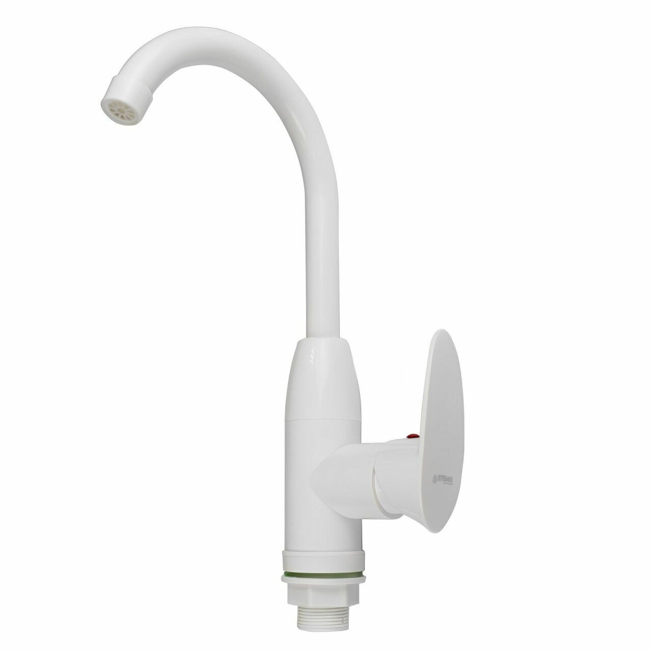 Смеситель для кухни STEMIX, ABS-пластик, поворотный излив, белый