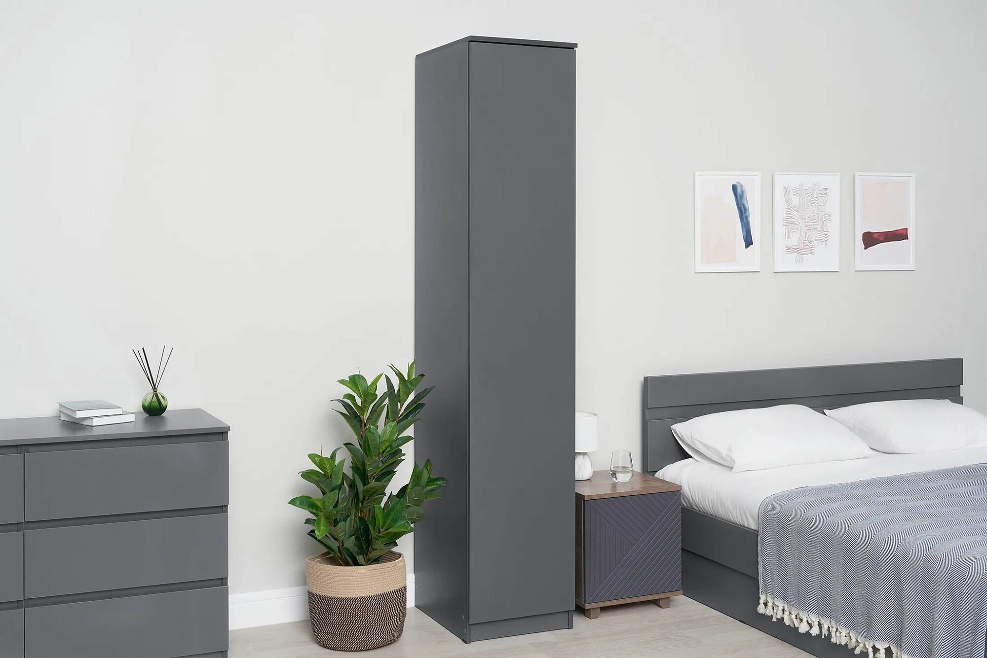 Челси Пенал 1 створка Графит