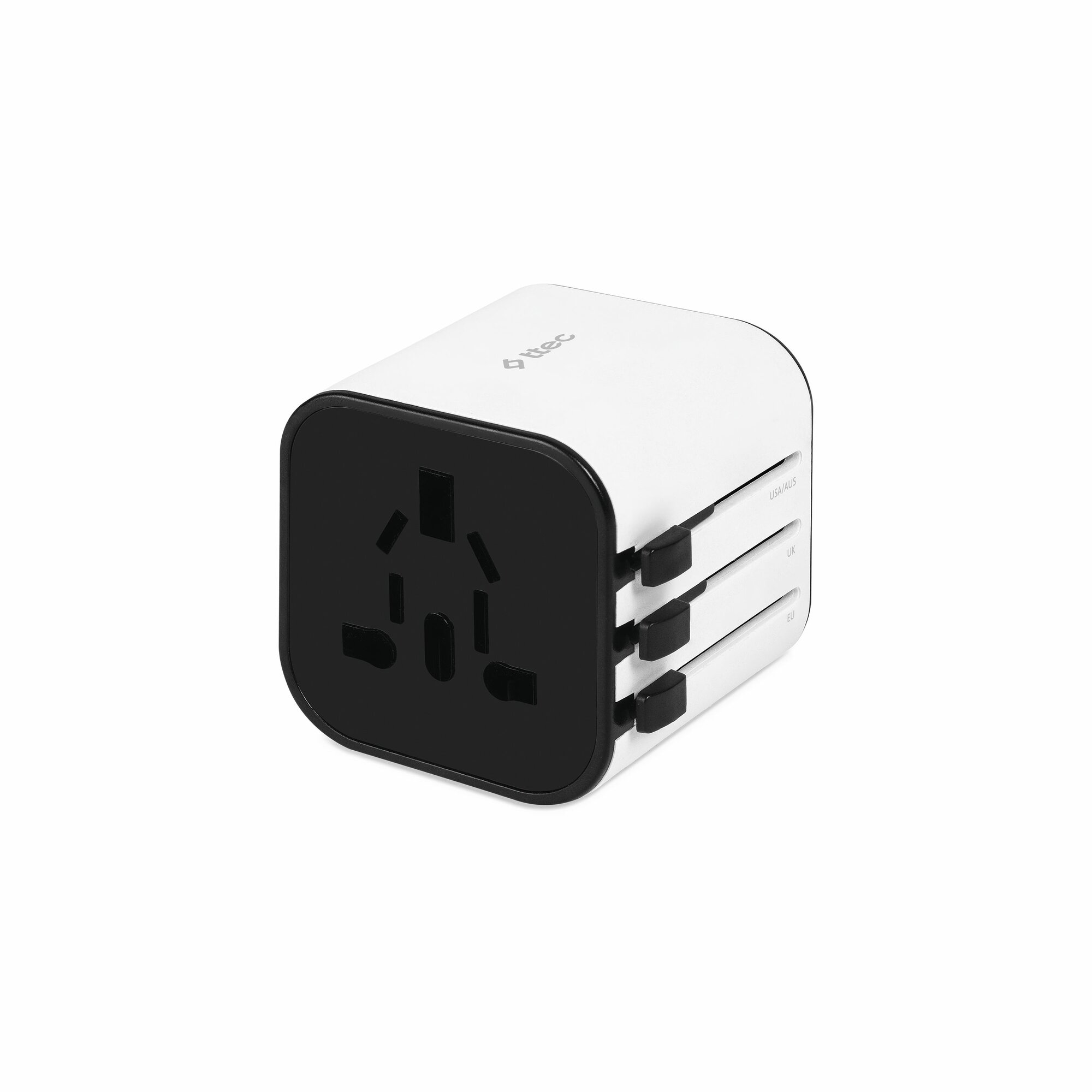 Переходник сетевой универсальный TTEC Universal Convertor. Цвет: бело-черный