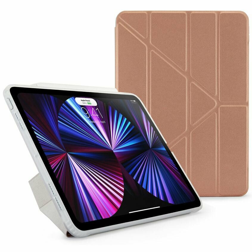 Чехол Pipetto для iPad Pro 11 (2021) Origami Case, розовое золото
