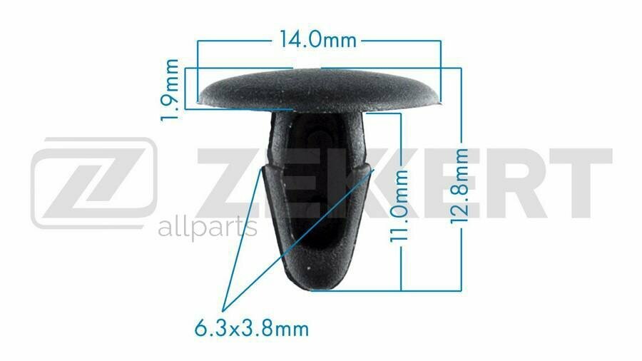 ZEKKERT BE-2756 Клипса крепёжная Toyota (миним. кол-во заказа 10 шт)