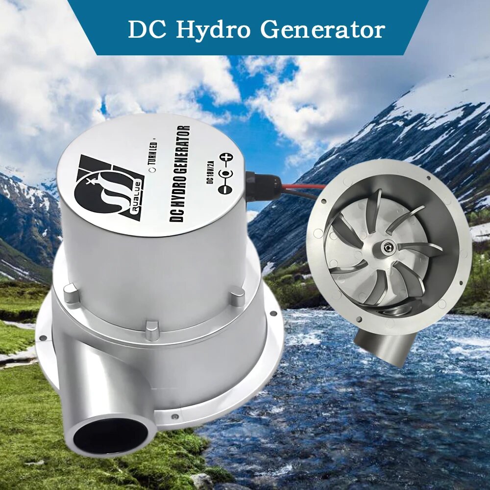Гидроэлектрогенератор Water Generator 500/1000Вт 18В with pwm controller, 36V, 200W